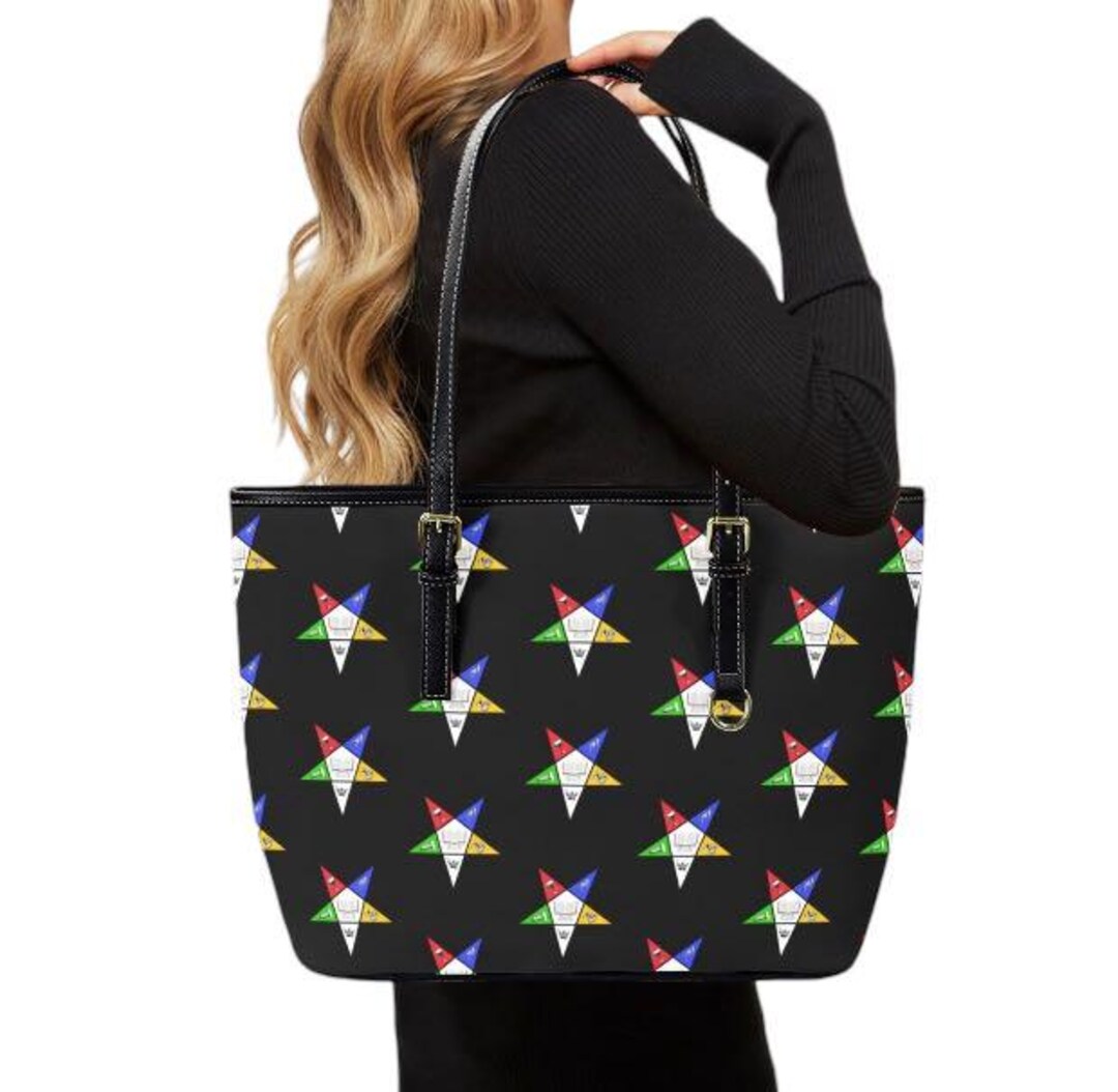 Order of Eastern Star OES Black Logo Tote Bag, OES Bag OES Logo Purse ...