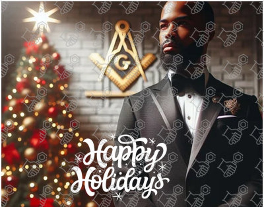 Masonic Mason Holiday Brotherhood Fraternal Holiday Sorority Folded ...
