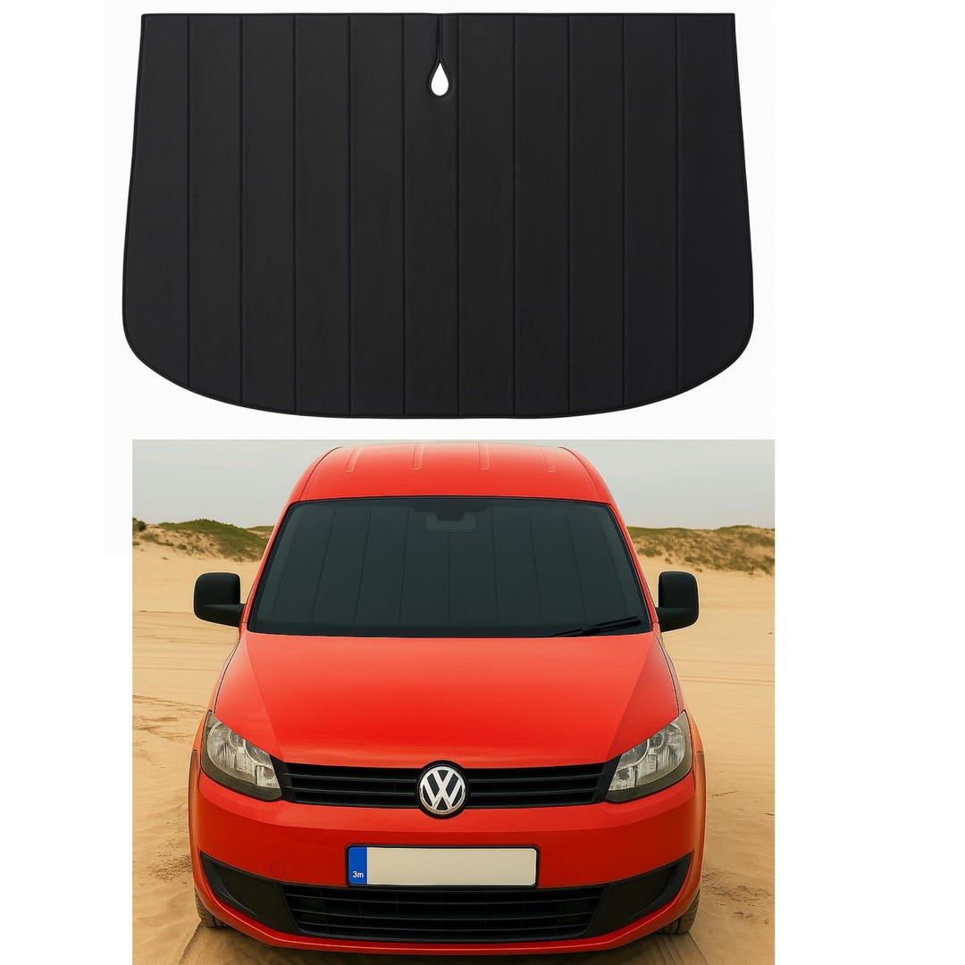 VW Caddy 2003-2020 Magnetic Thermal Blinds | Black Insulated Window ...