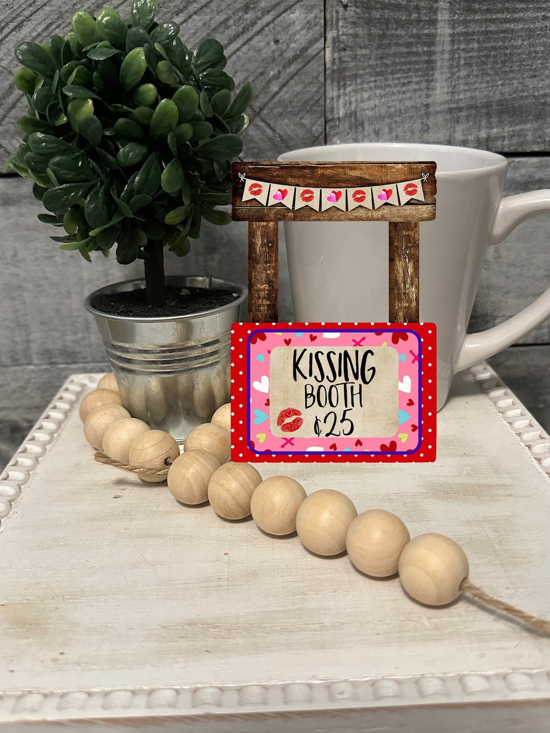 Kissing Booth 25 Cents Farmhouse Kissing Booth/lemonade Stand Shaped ...