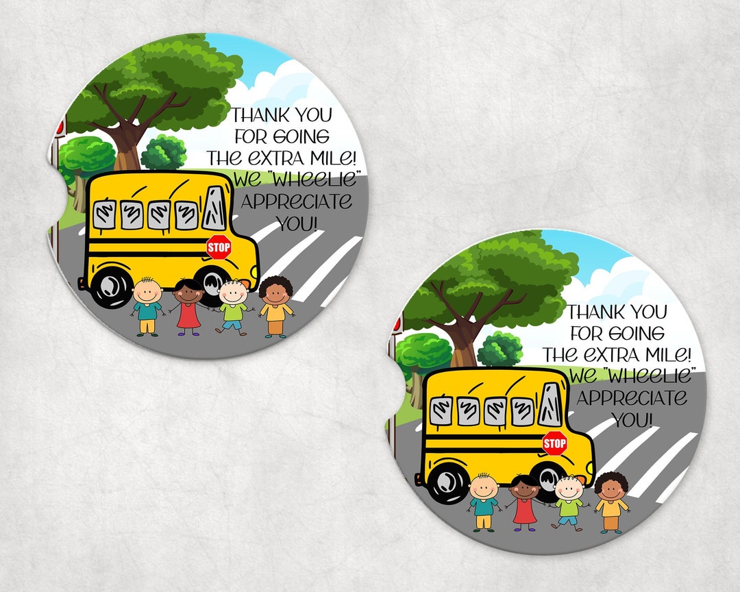 Bus Driver Appreciation Car Coasters Set of Two - Etsy