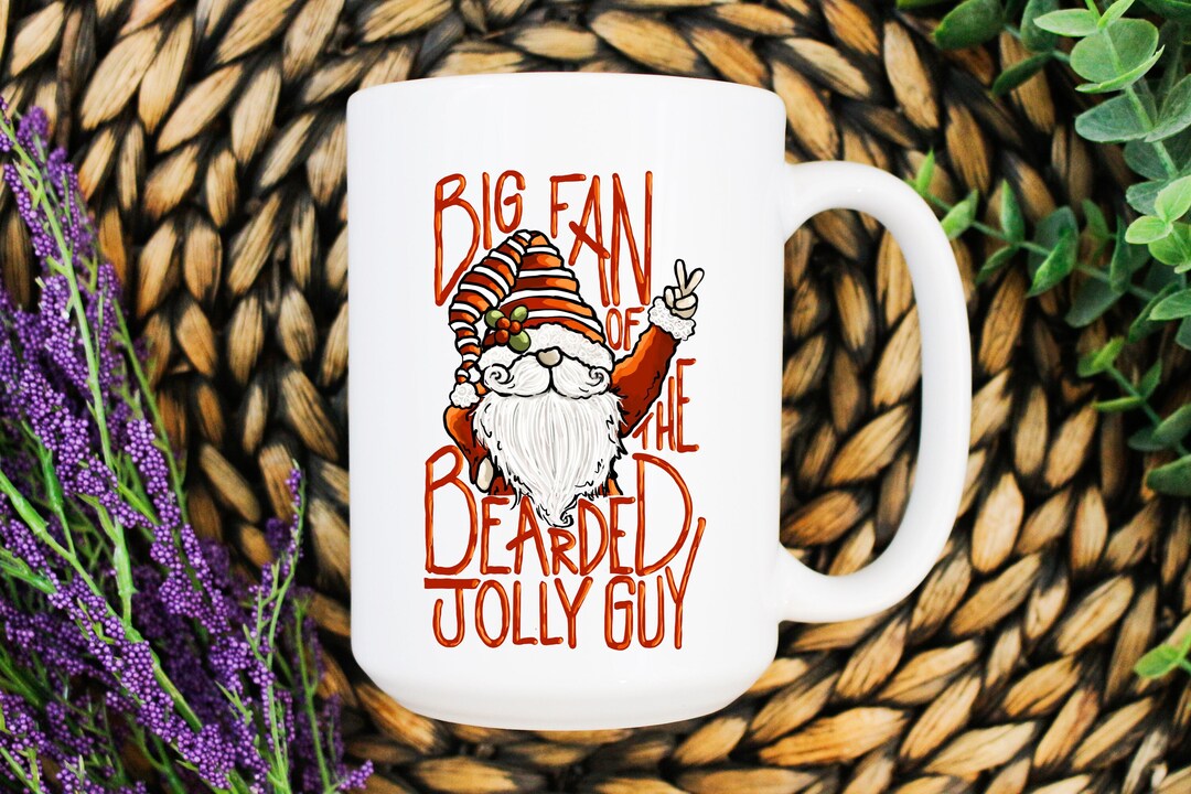 Big Fan of the Bearded Jolly Guy Santa Mug - Etsy