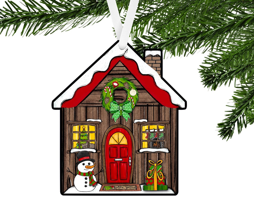 Snowman House Wreath or Merry Christmas Snowman House 2 Sizes House ...