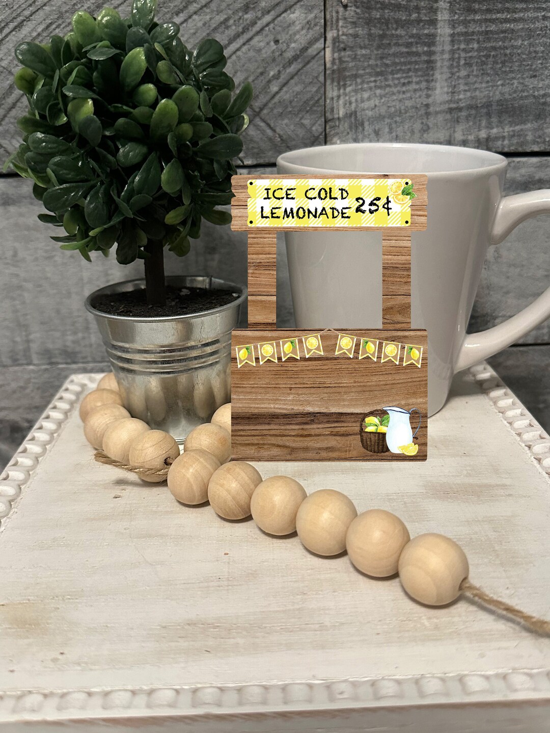 Ice Cold Lemonade Farmhouse Kissing Booth/lemonade Stand Shaped Tiered ...