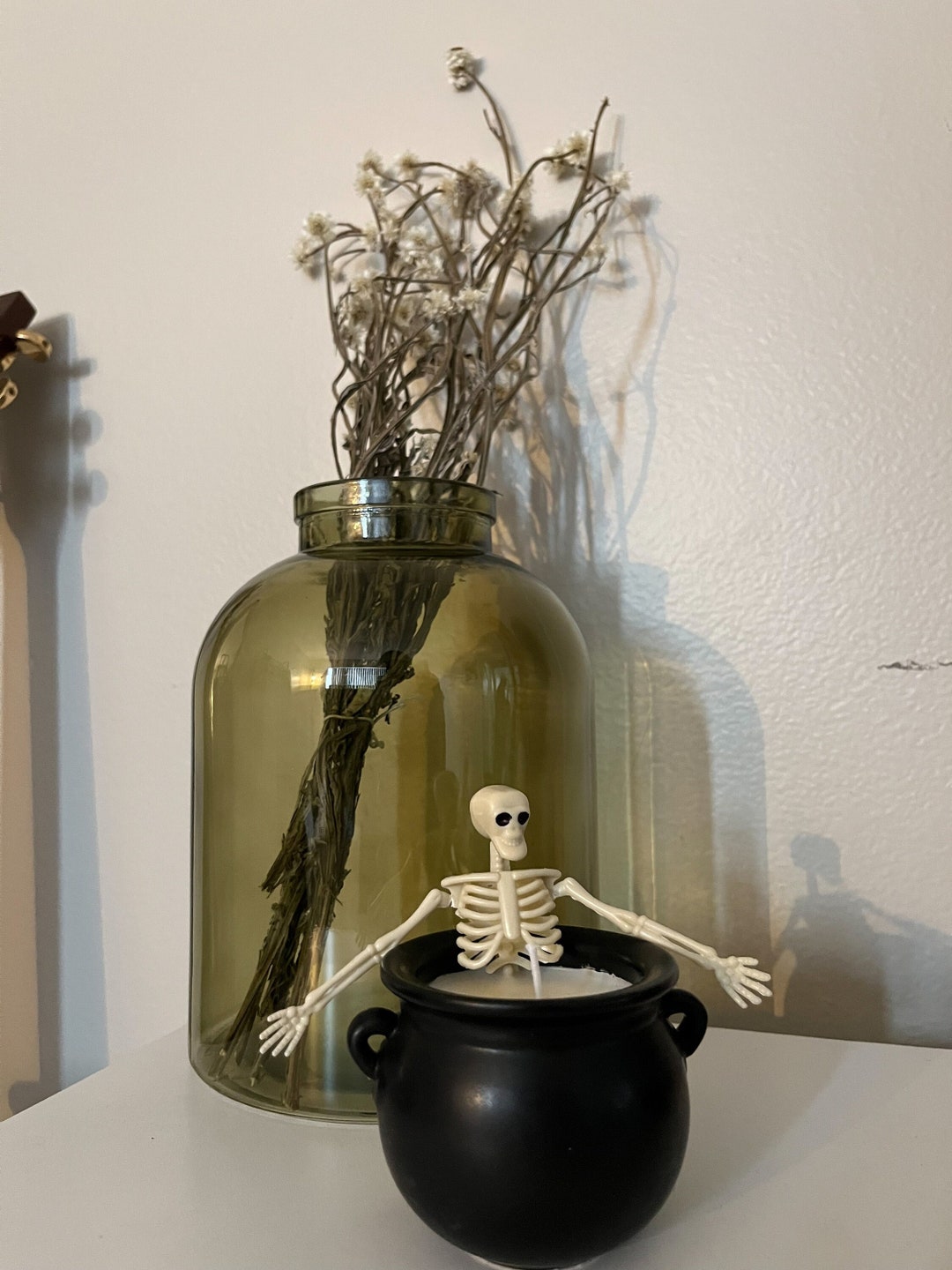 Skeleton Coffin Candle Modern Decor Minimalist Halloween Candle ...