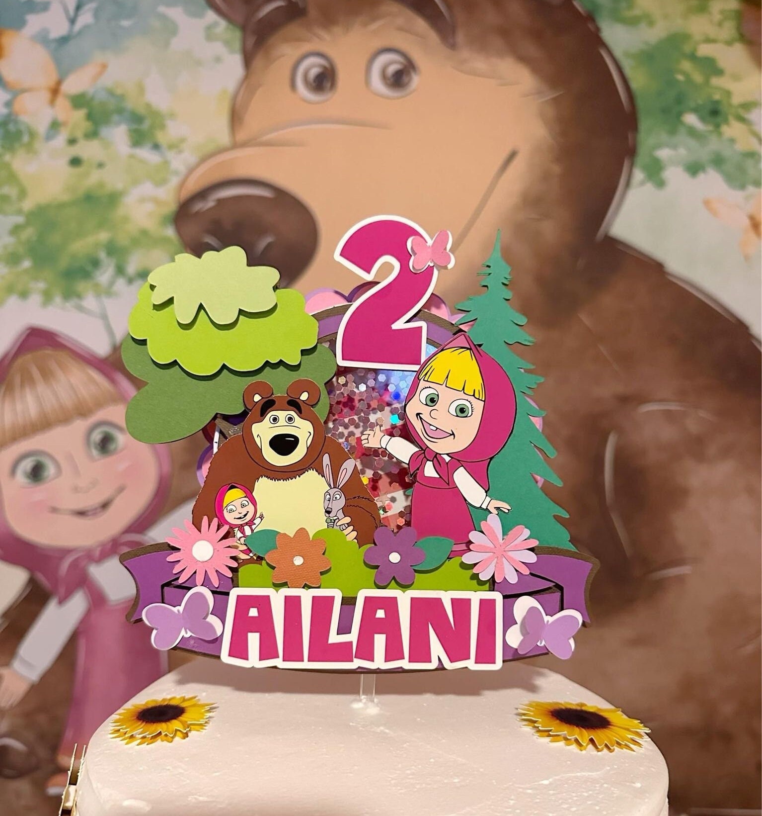 Masha and the Bear Cake Topper/ Masha and the Bear - Etsy