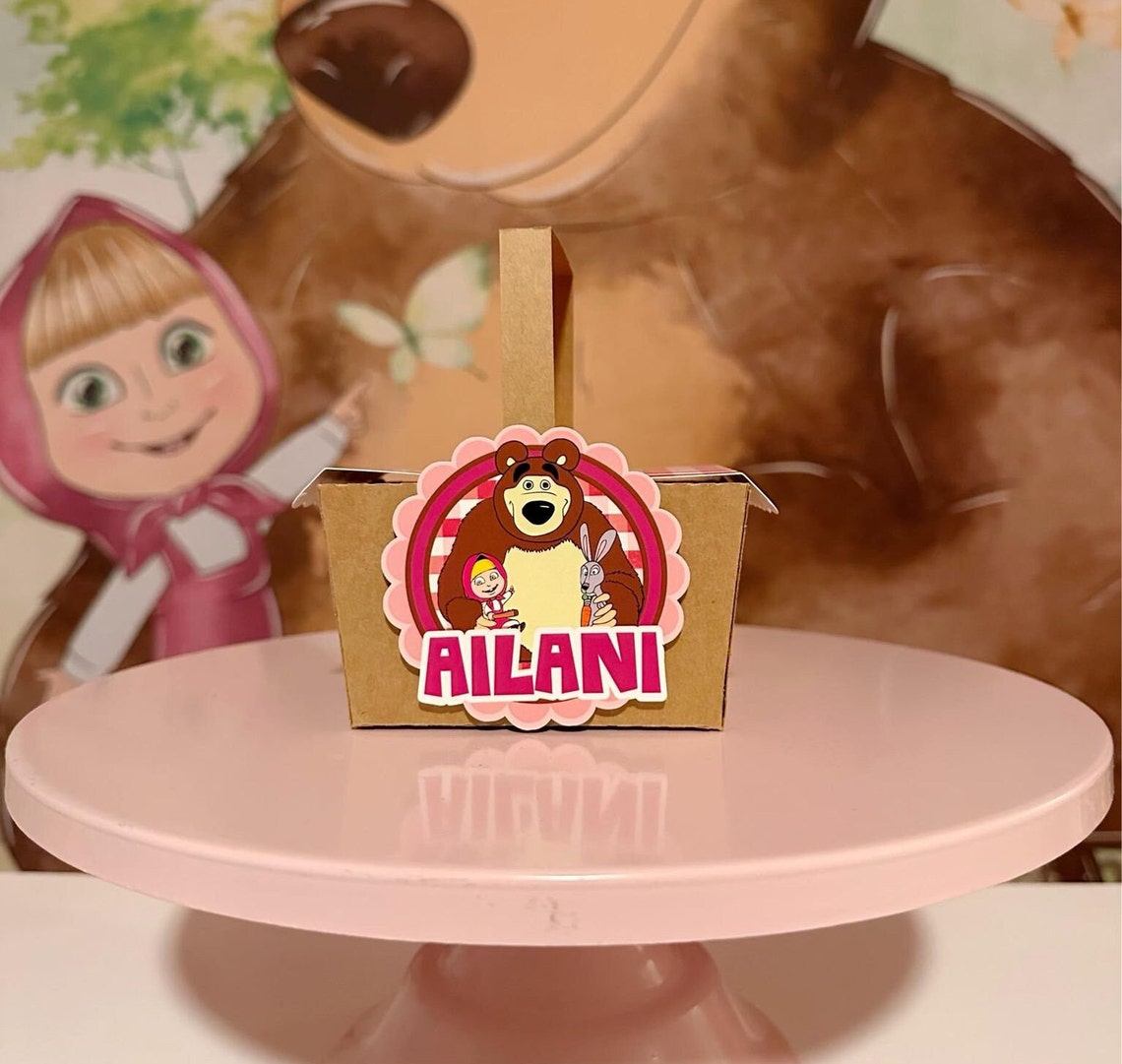 Masha and Bear/picnic Candy Favor Box - Etsy