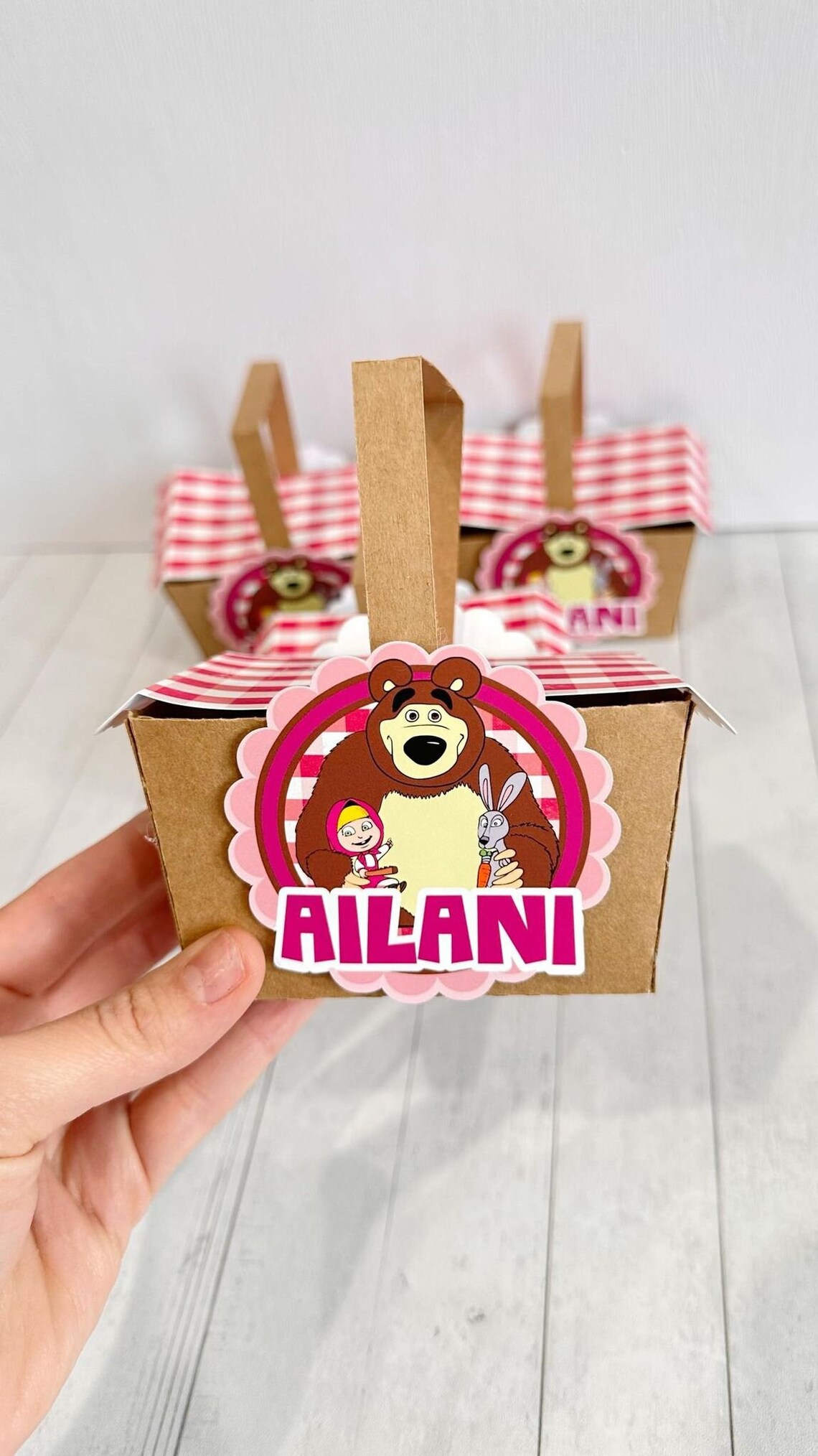 Masha and Bear/picnic Candy Favor Box - Etsy