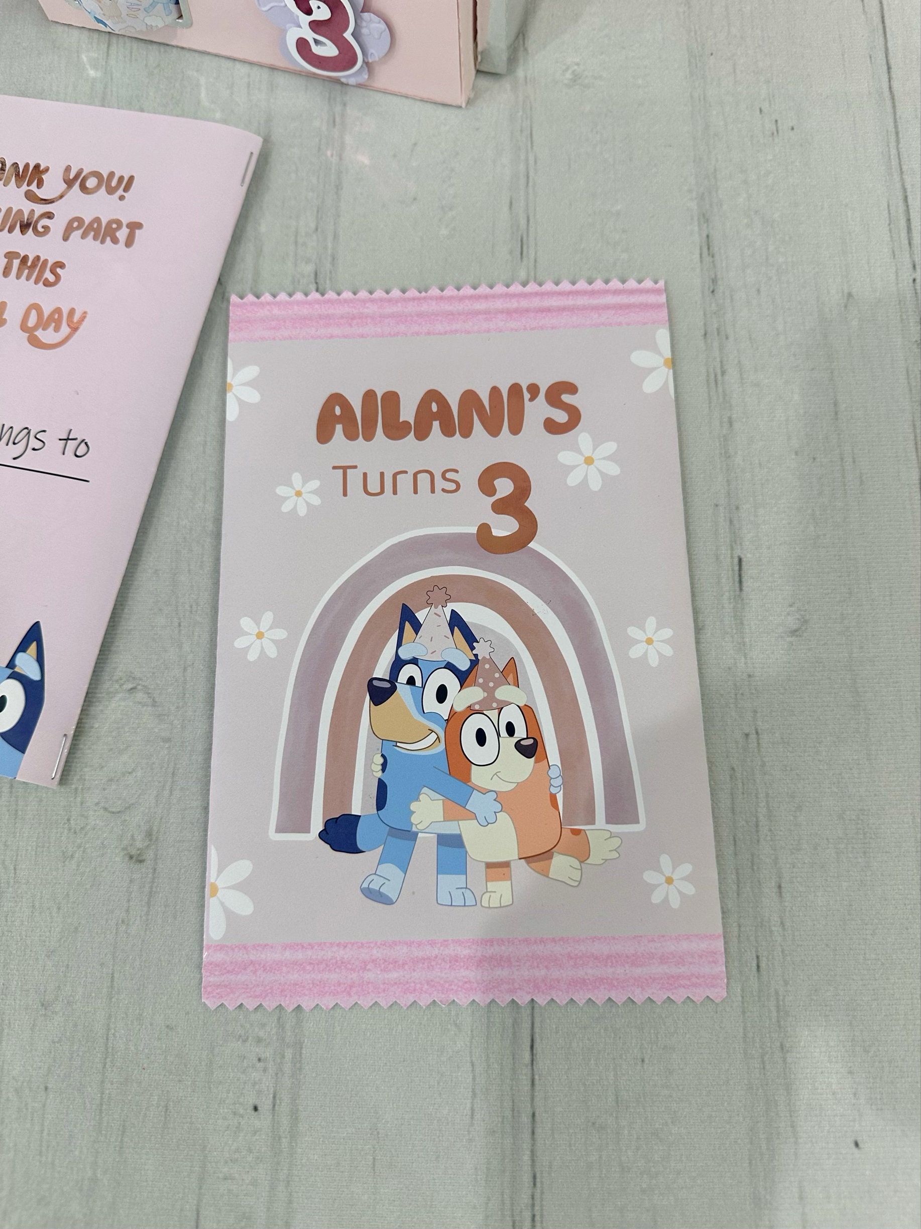 Bluey and Bingo/ Candy Favor/chips Bags/ Cups/plates/puzzle/coloring ...