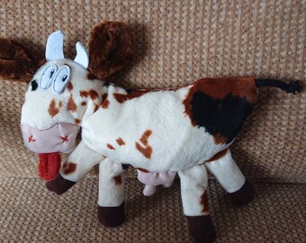Cuddly White Soft Toy Cow - Etsy