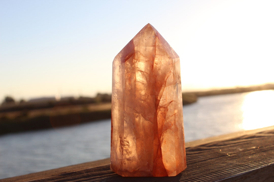 Red Hematoid Quartz Tower | Fire Quartz Tower | Red Healer - Etsy