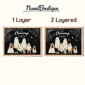 Personalized Halloween Family Portrait Sign, Custom Ghost Family With ...