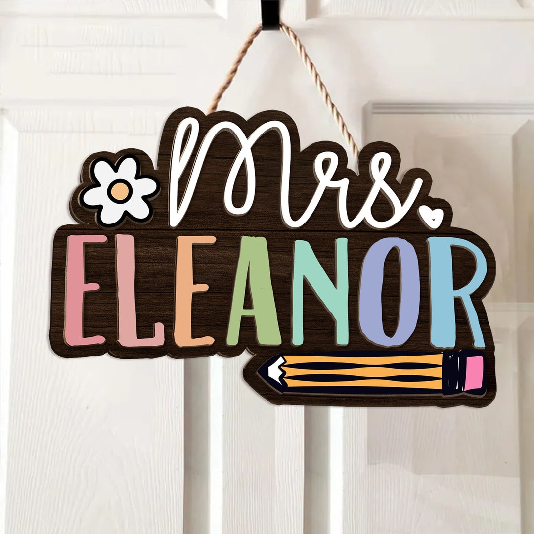 Personalized Teacher Welcome Sign, Teacher Appreciation Gift, Teacher ...