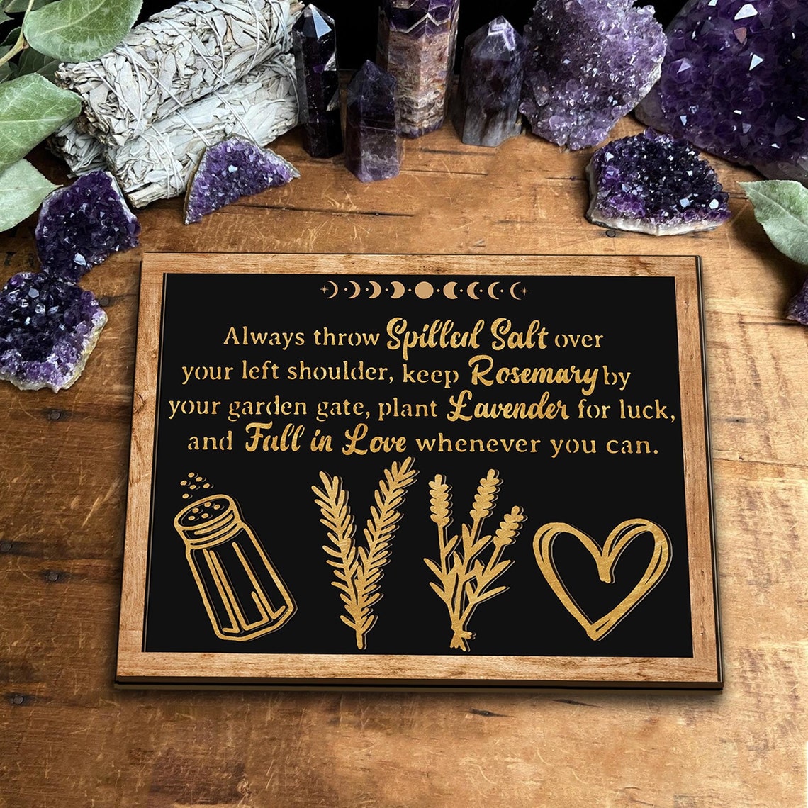 Practical Magic Halloween Sign, Gothic Home Decor, Salt Rosemary ...