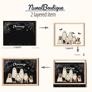 Personalized Halloween Family Portrait Sign, Custom Ghost Family With ...