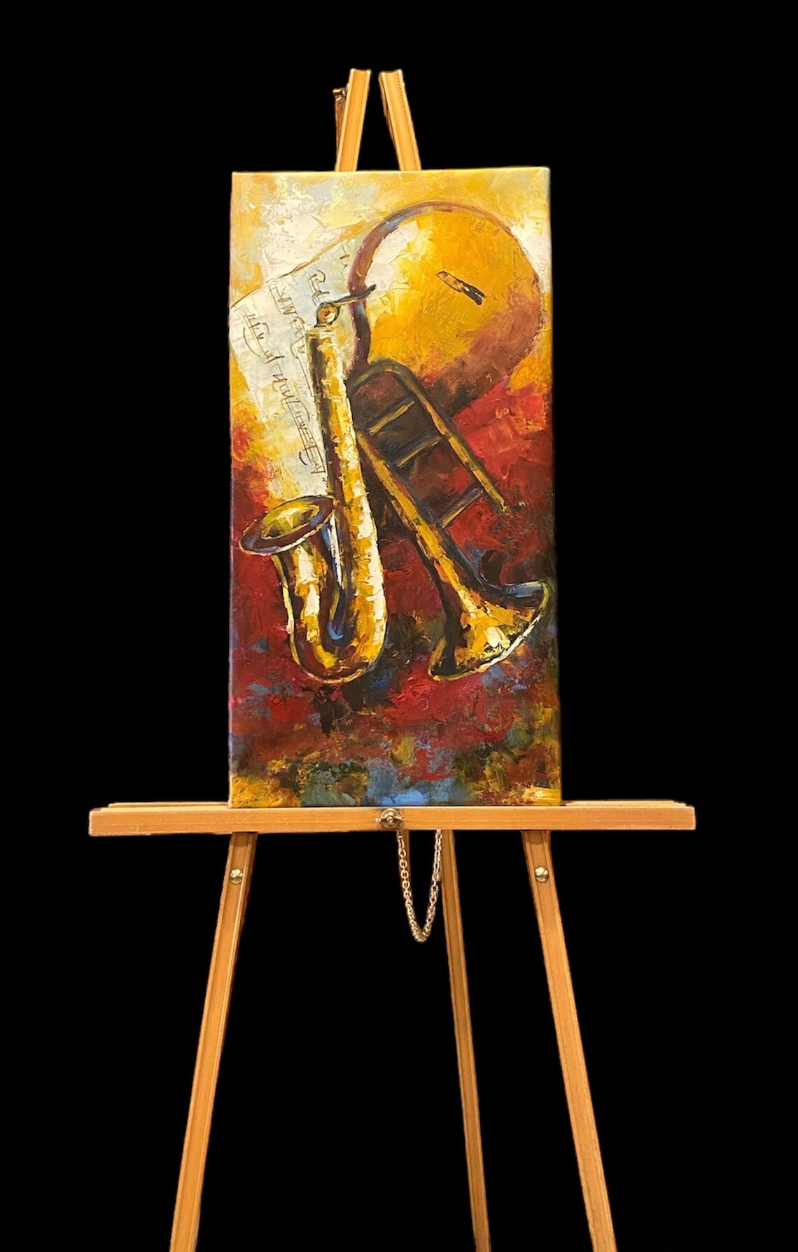 Jazz | Saxaphone | Musical Instruments | Oil Painting | Original ...