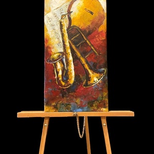 Jazz | Musical Instruments | Oil Painting | Original | Abstract ...