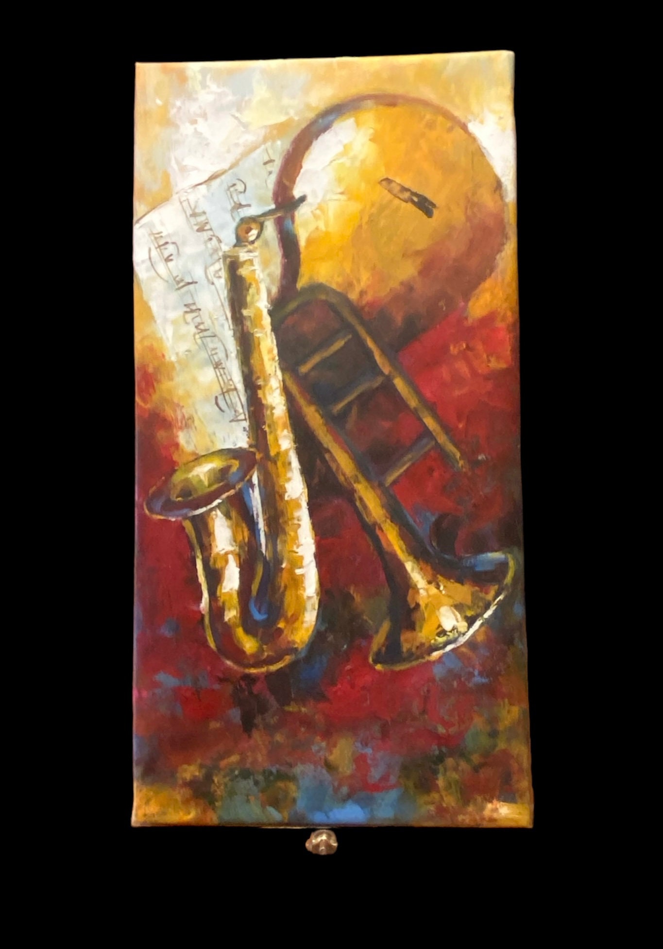 Jazz | Saxaphone | Musical Instruments | Oil Painting | Original ...