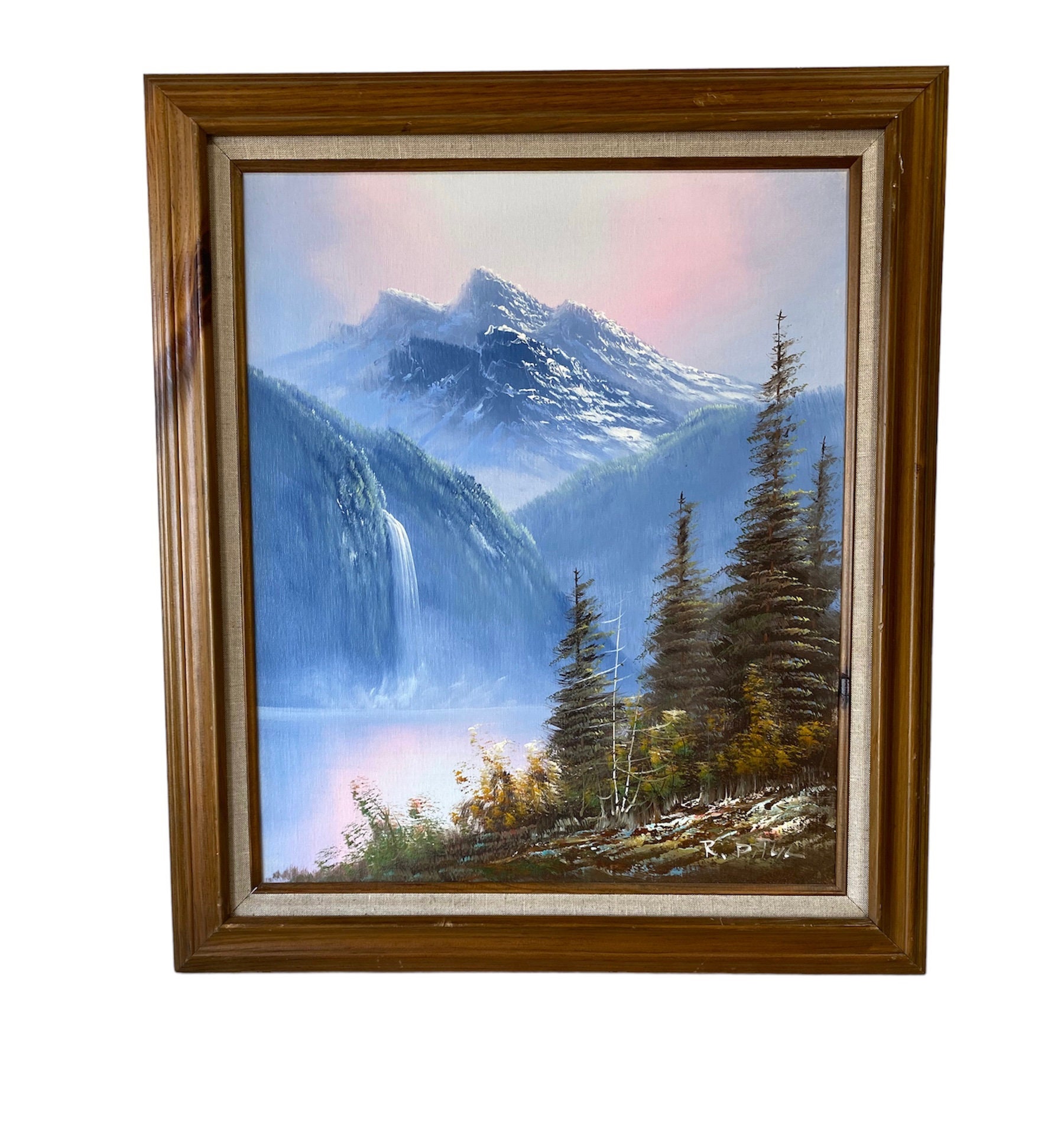 Vintage Oil Painting, Landscape by R Paul, Wooden Framed 26 X 30 - Etsy