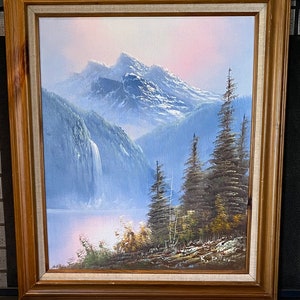 Vintage Oil Painting, Landscape by R Paul, Wooden Framed 26 X 30 - Etsy