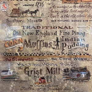 Folk Art Print , the Wayside Inn by Christopher Gurshin - Etsy