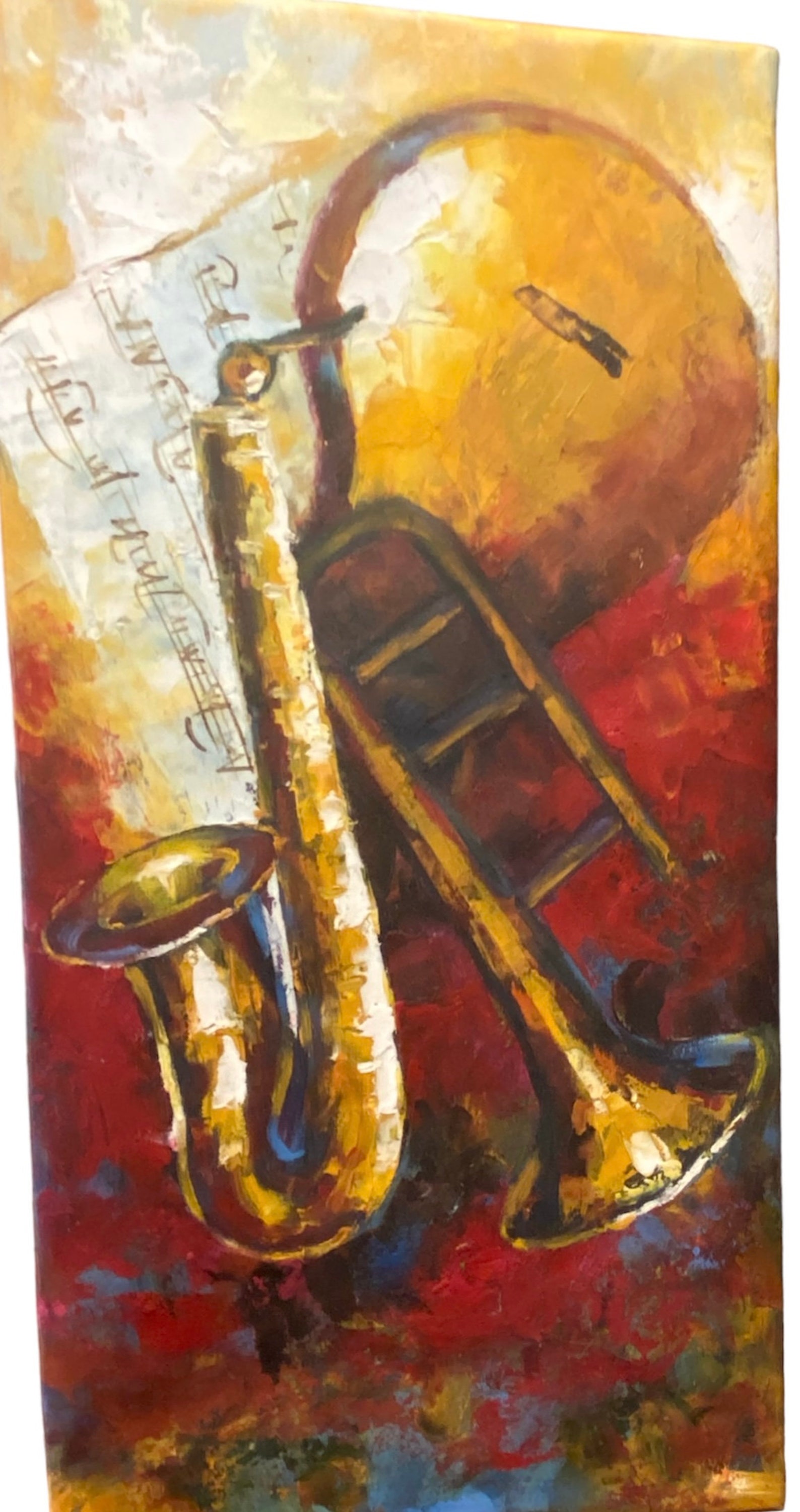 Jazz | Saxaphone | Musical Instruments | Oil Painting | Original ...