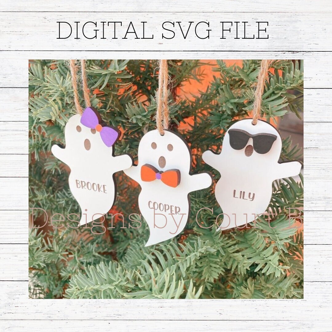 Halloween Ghost Tags Digital Laser Ready File SVG - Etsy