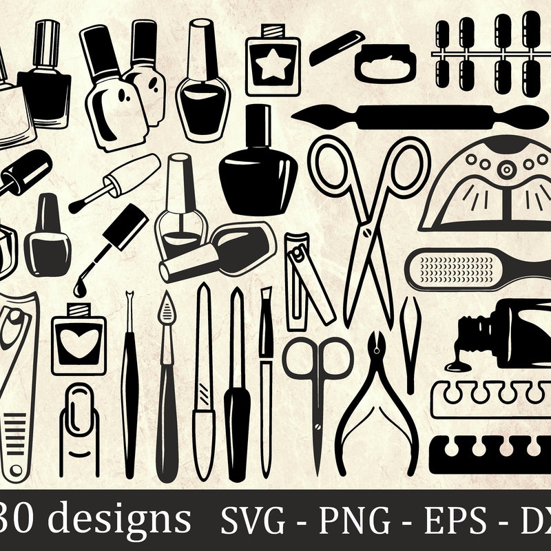 Manicure Clipart - Etsy