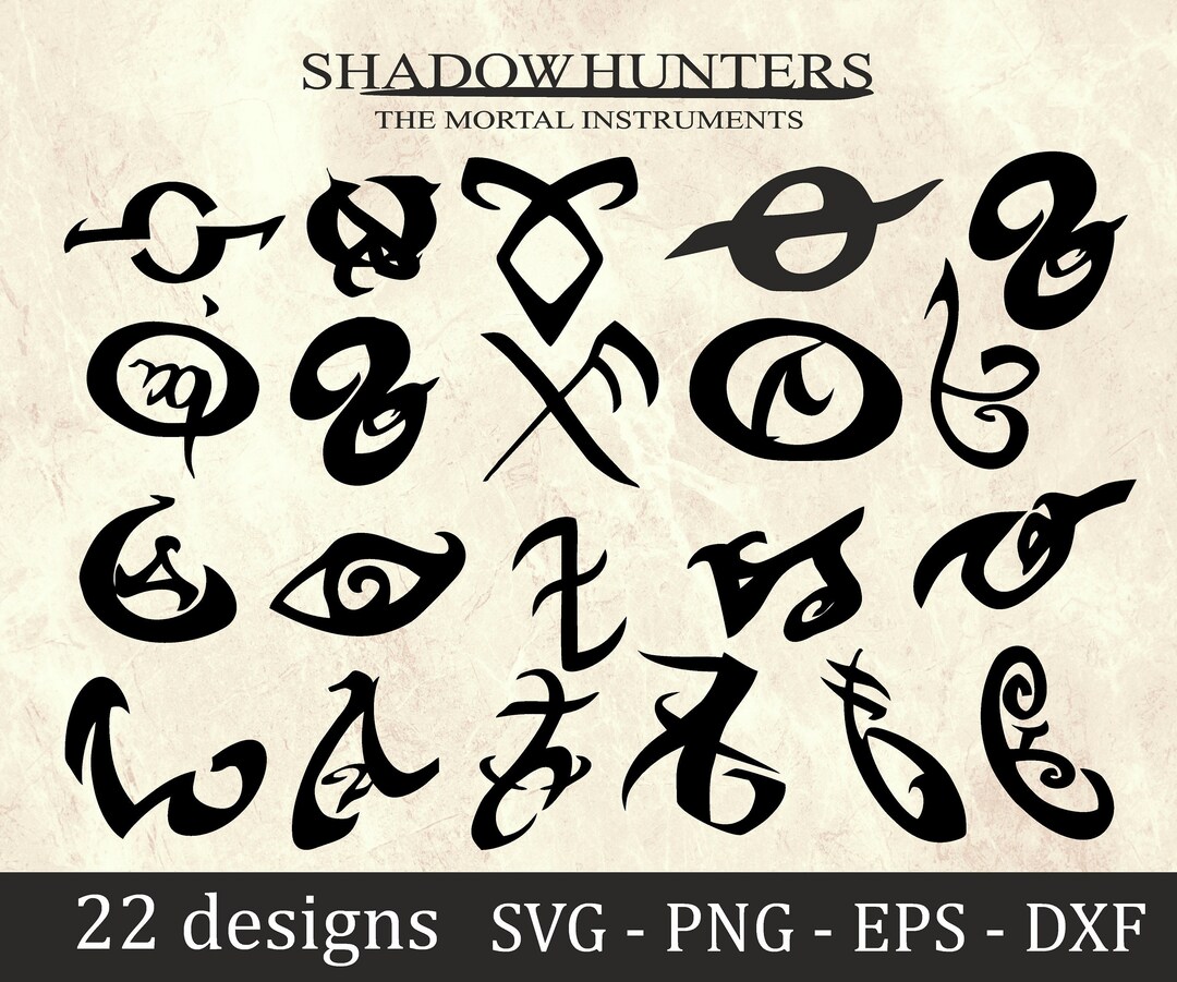 Shadowhunters Bundle, Angelic Rune Bundle, Shadowhunters SVG, Runes Svg ...