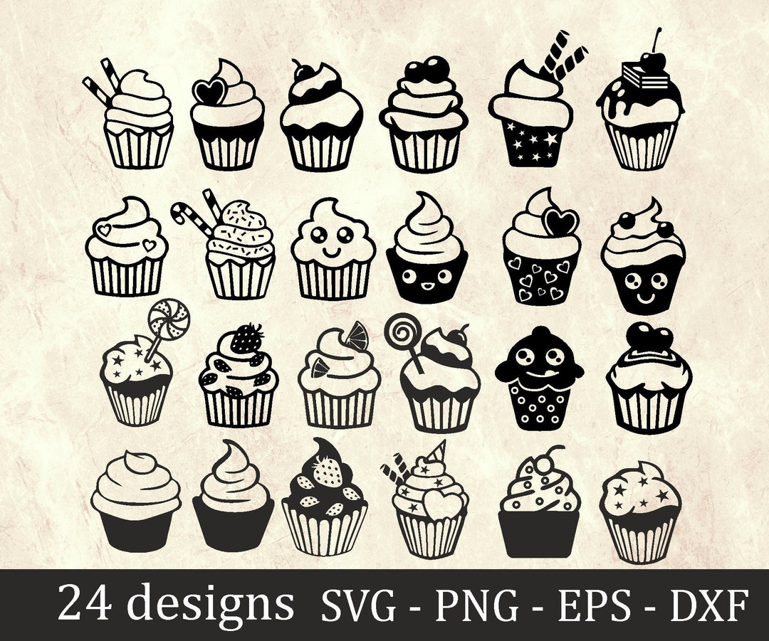 Cupcake SVG, Cupcake Bundle Svg, Cupcake Svg, Cupcake Clipart, Cupcake ...