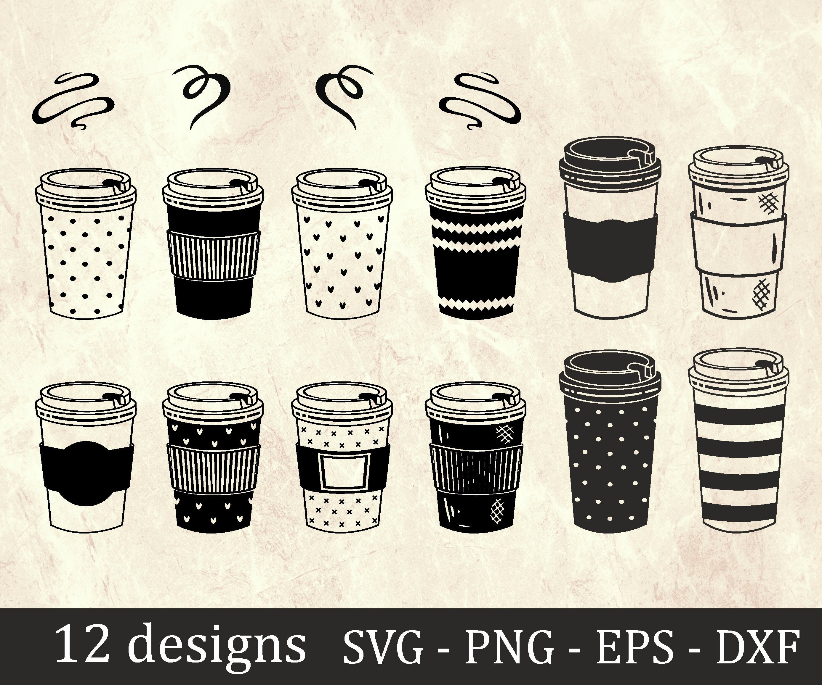 Café SVG Bundle Tasse de café coupé fichier Coffee mug Coffee Cup ...