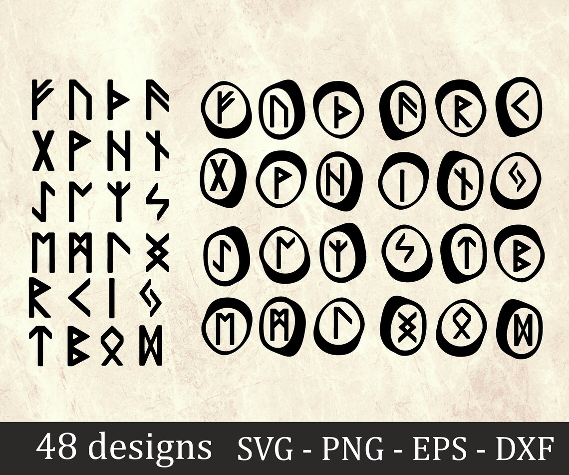 Runes Bundle Svg,runes Silhouette,runes Svg,runes Clipart,runes Vector ...