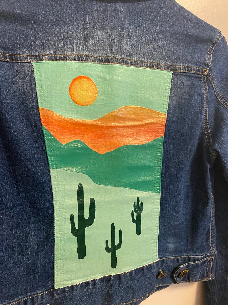 Upcycled Hand Painted Jean Jacket - Etsy