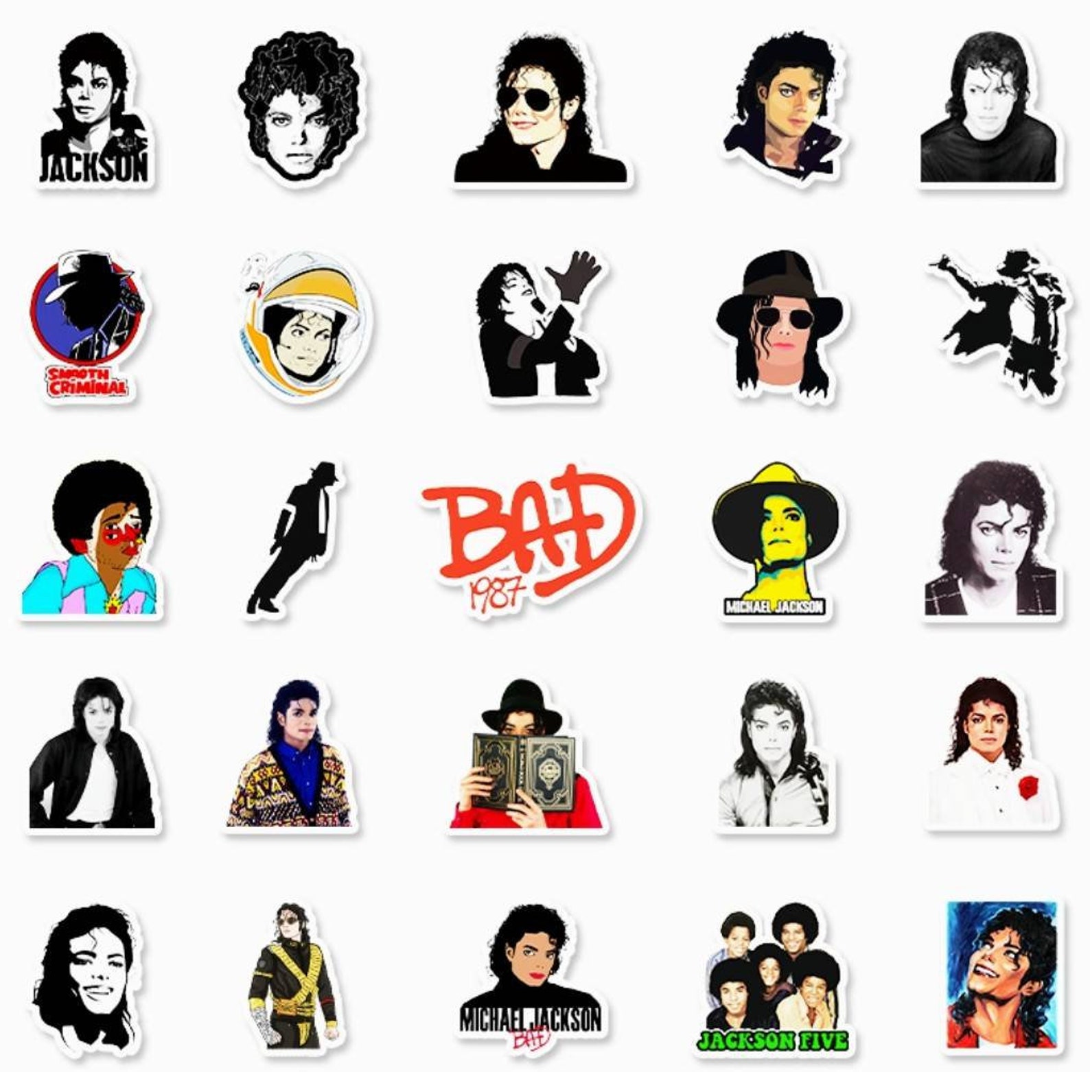 50pcs Michael Jackson Stickers/Superstar Stickers/Legend | Etsy