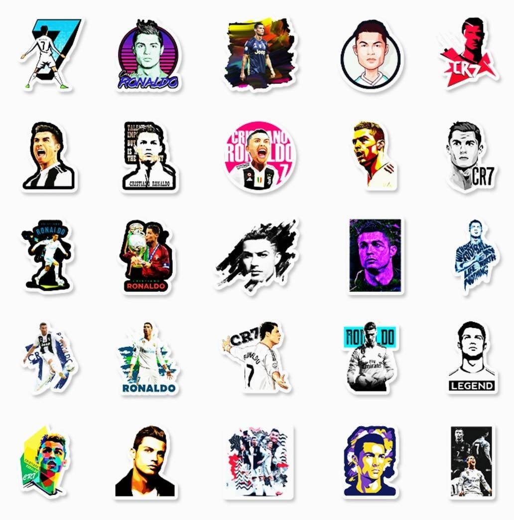 50pcs Cristiano Ronaldo Stickers/Best Footballer | Etsy
