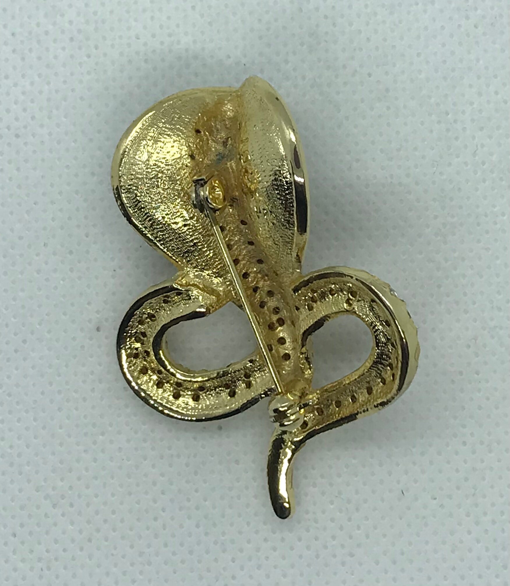 Vintage Signed Sardi Large Cobra Snake Brooch/pin Black Enamel ...