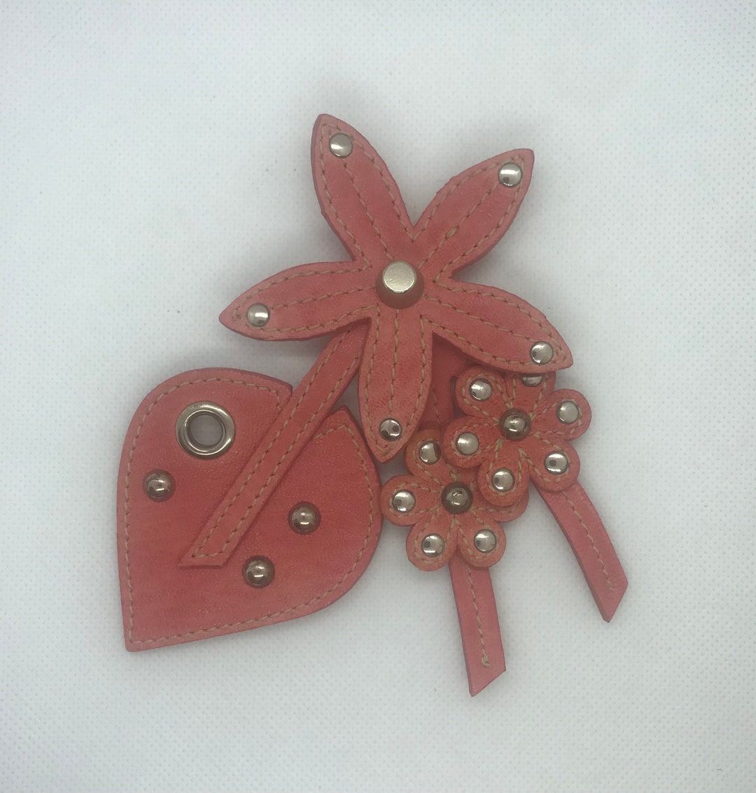 Miu Miu Oversized Leather Flower & Leaf Brooch Pin - Etsy