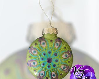 Handmade Dot Art Christmas Ornament Baby's First Christmas - Etsy