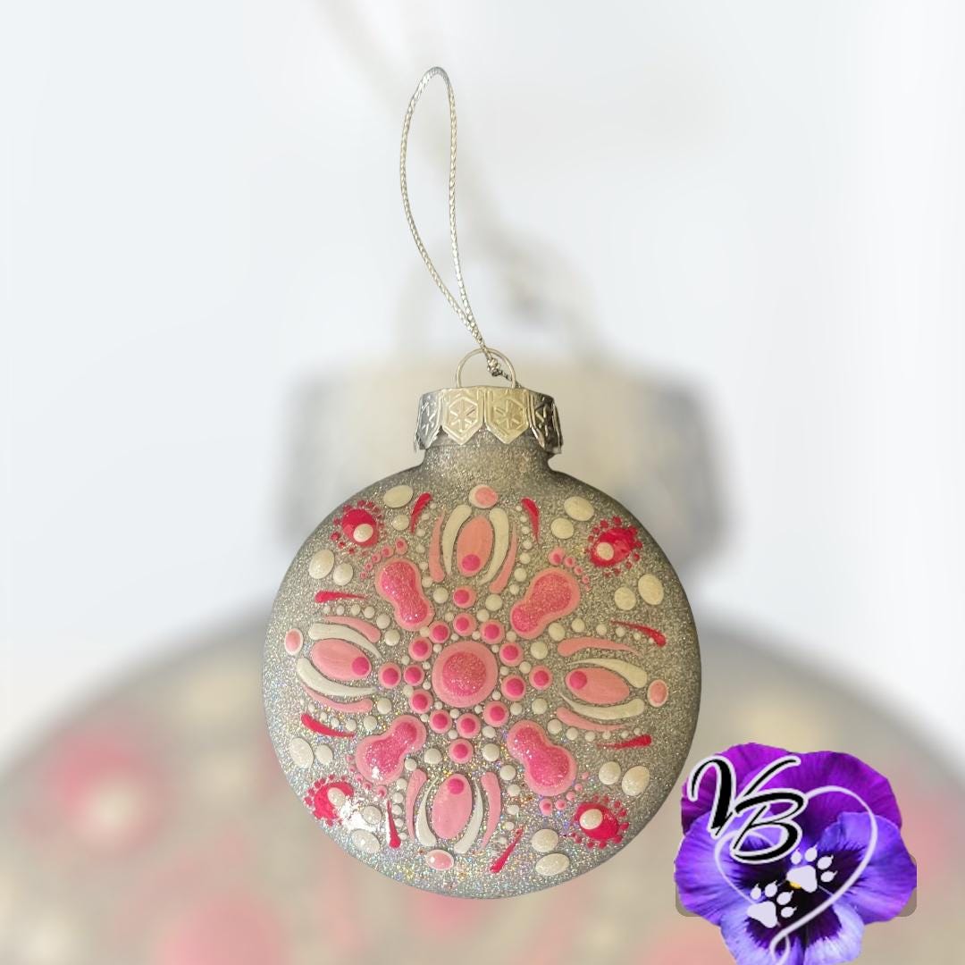 Handmade Dot Art Christmas Ornament Baby's First Christmas - Etsy