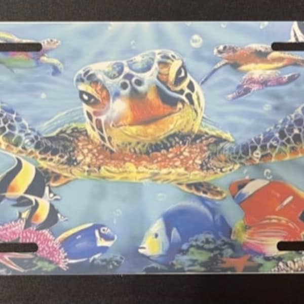 Sea Turtle License Plate Frames - Etsy