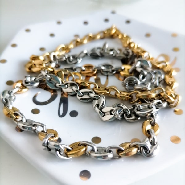 Mens Stainless Steel Chain Stack - Etsy