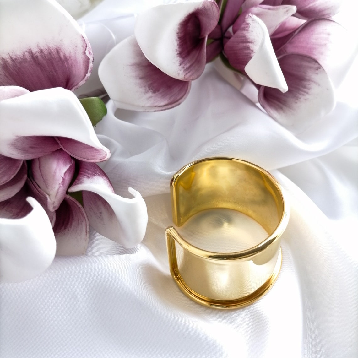 Gold Statement Bangle Wide Bracelet Gold Cuff Bracelet 35MM - Etsy