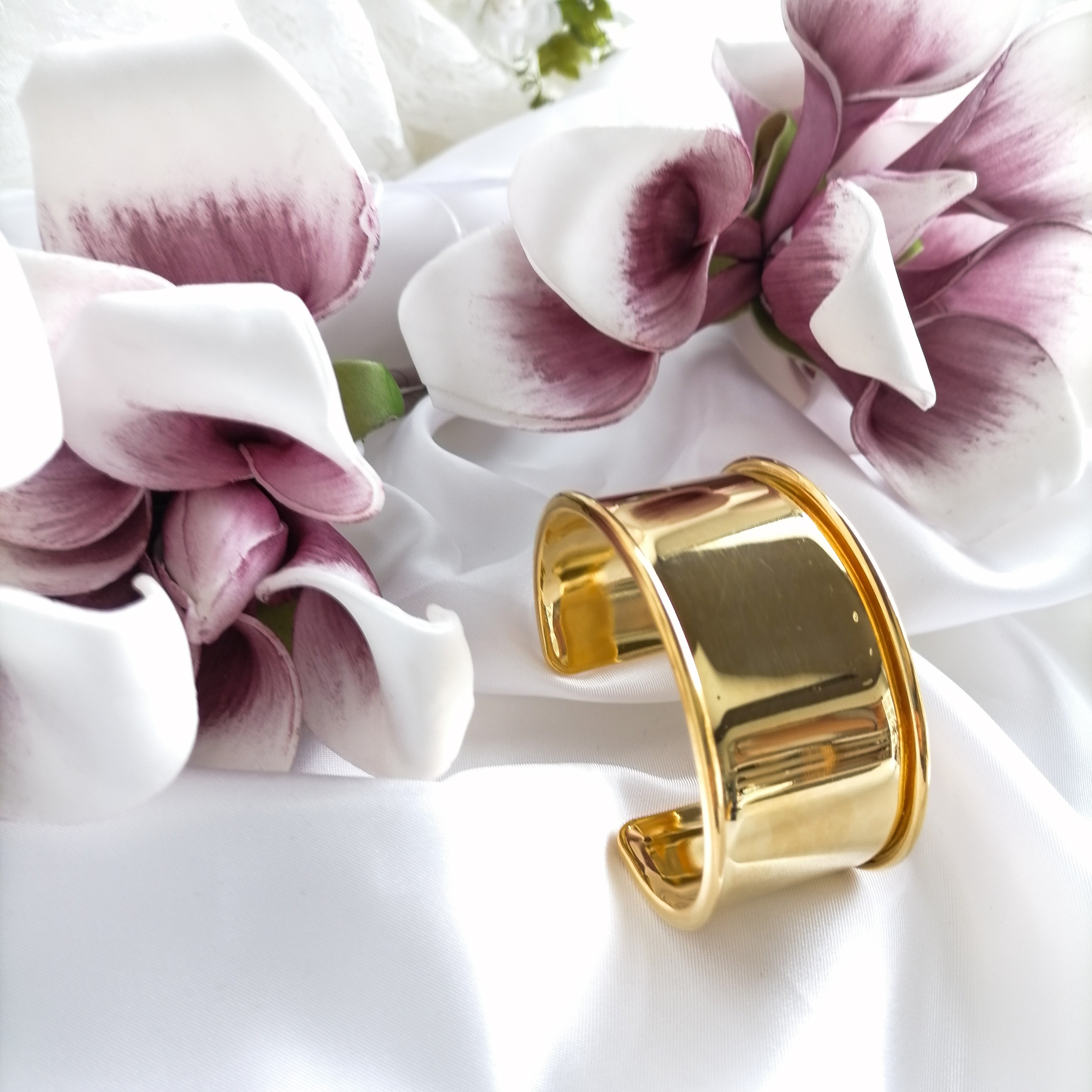 Gold Statement Bangle Wide Bracelet Gold Cuff Bracelet 35MM - Etsy