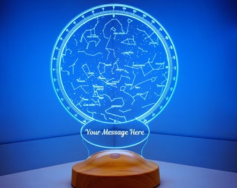 Star Map Led Lamp - Etsy