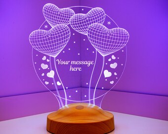 3d Custom Name Lamp - Etsy