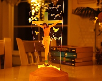 Christian Cross Lamp - Etsy UK