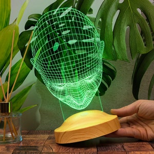 3D Human Head Night Light, Psychology Gift, Philosophy Decor, Gift for ...