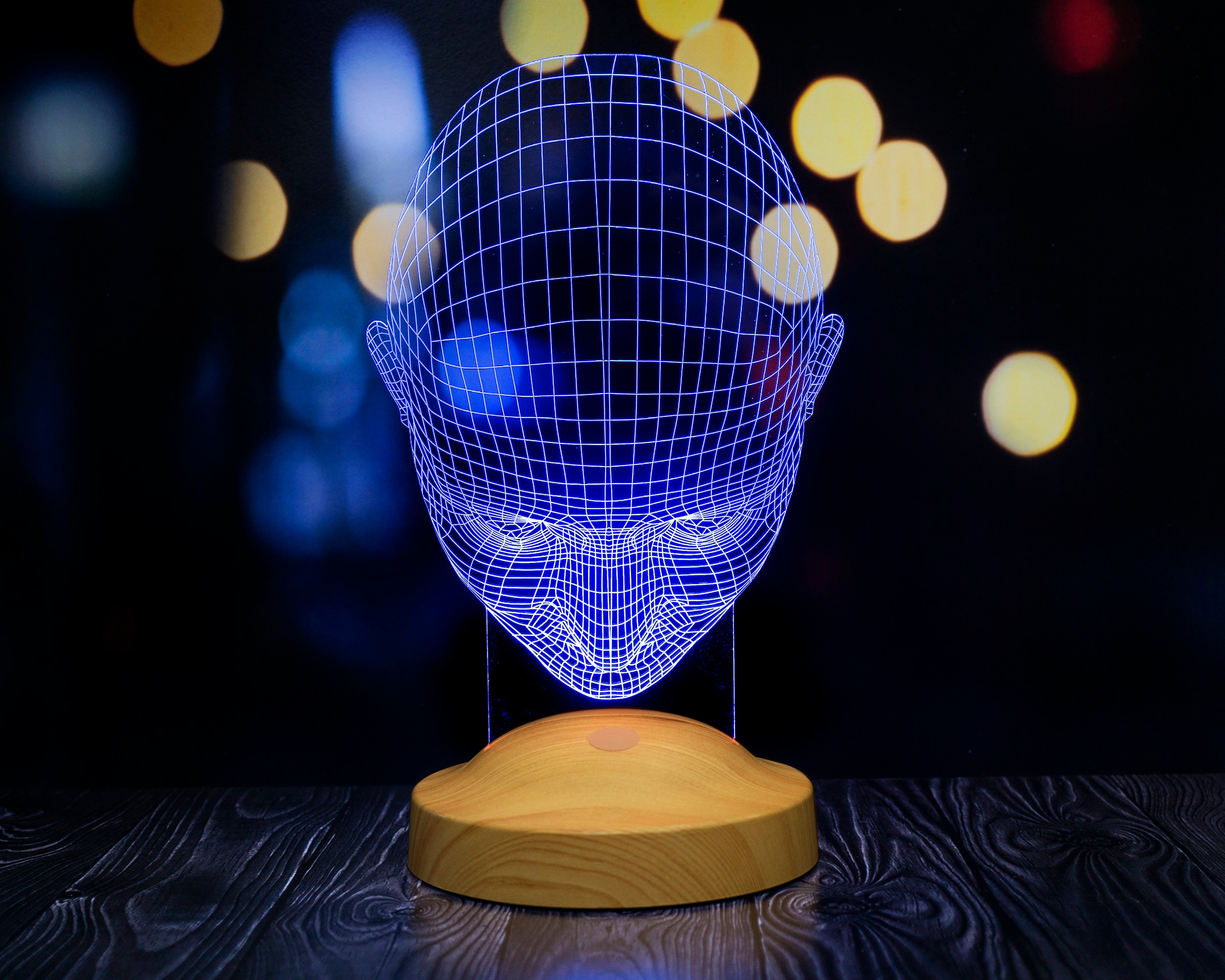 3D Human Head Night Light, Psychology Gift, Philosophy Decor, Gift for ...
