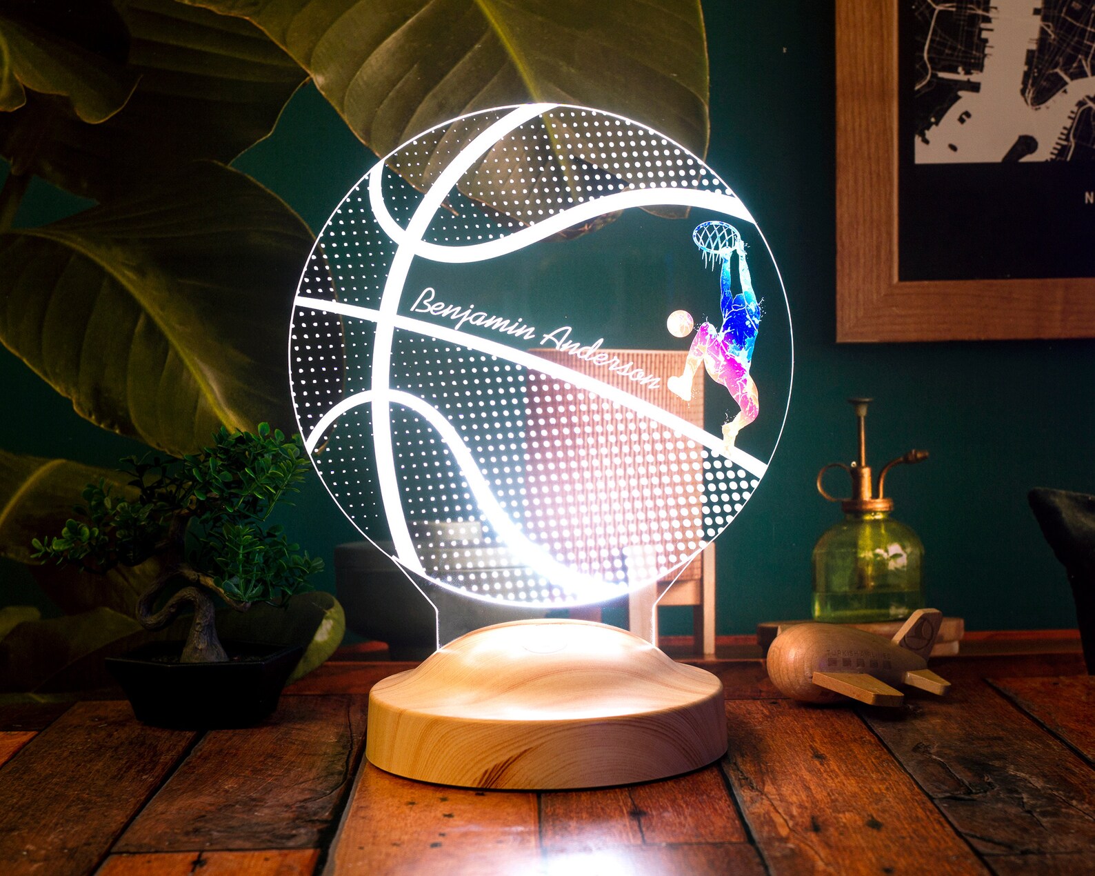 Basketball Decor 3D Lamp, Gift for Basketball Players, Coaches and Fans ...