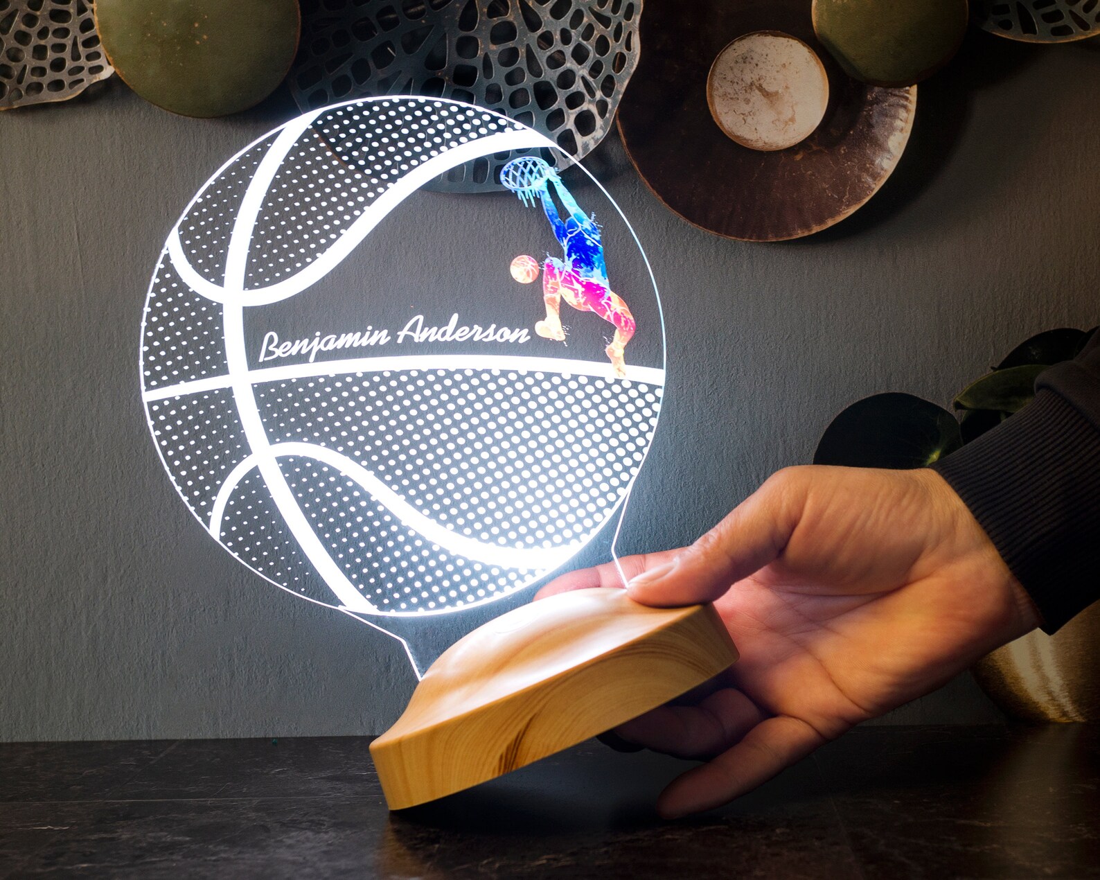 Basketball Decor 3D Lamp, Gift for Basketball Players, Coaches and Fans ...